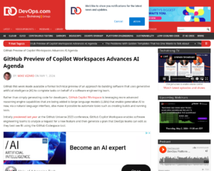 Copilot Workspaces の GitHub プレビューが AI アジェンダを推進 – DevOps.com - プロンプトハブ