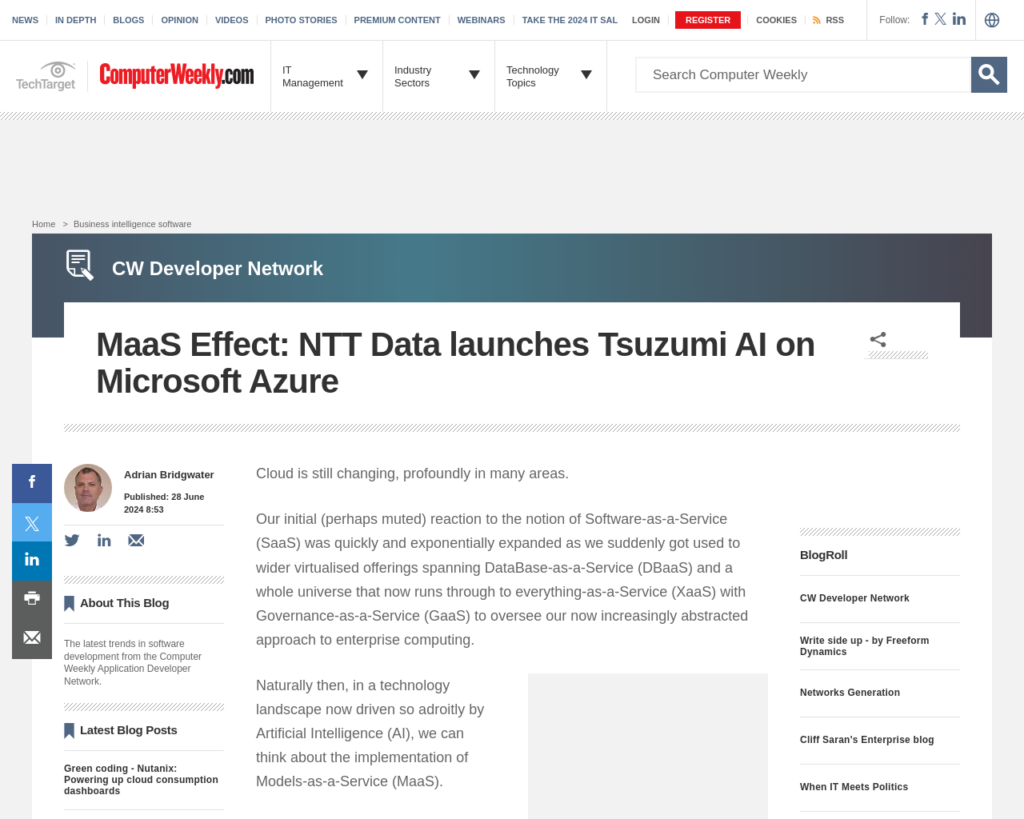 MaaS 効果: NTT データが Microsoft Azure 上で Tsuzumi AI をリリース - プロンプトハブ