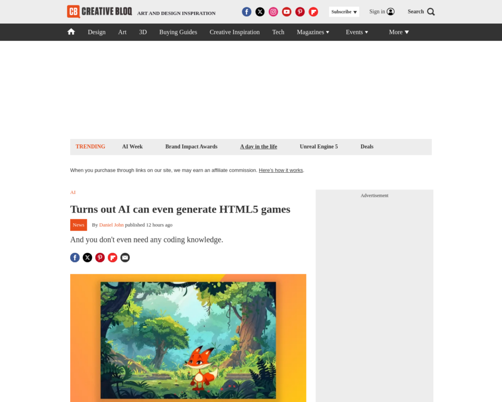 AI は HTML5 ゲームも生成できることが判明 | Creative Bloq - プロンプトハブ