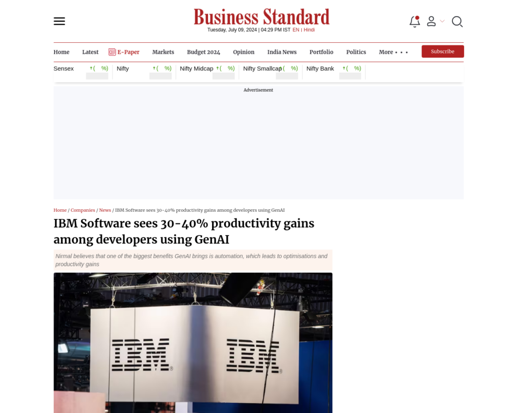 IBM Software は GenAI を使用する開発者の生産性が 30～40% 向上したと報告 | 企業ニュース – Business ...