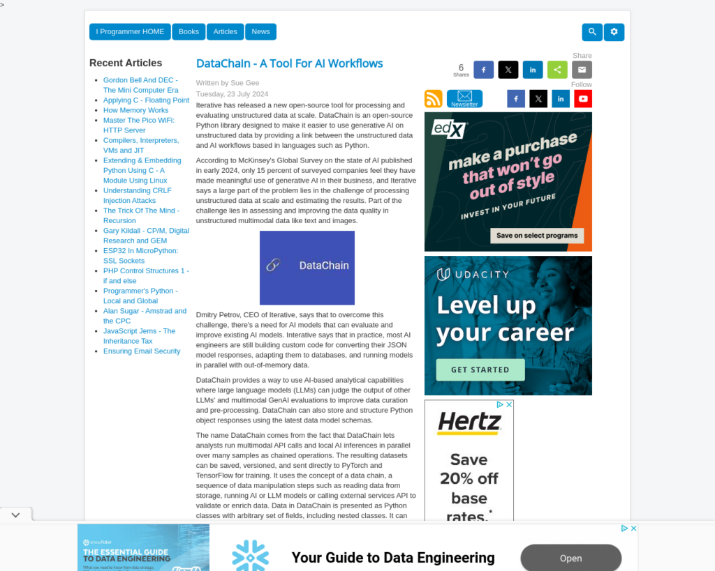 DataChain – AIワークフローのためのツール - プロンプトハブ