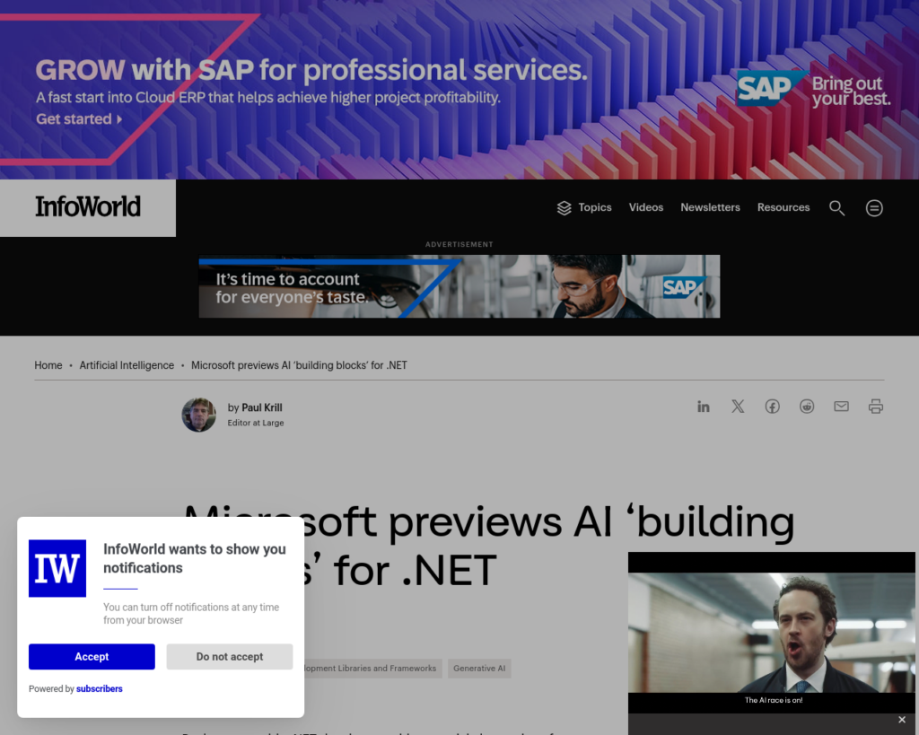 Microsoft が .NET 向け AI「ビルディング ブロック」をプレビュー | InfoWorld - プロンプトハブ